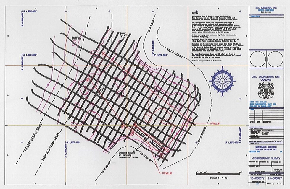 Sounding Chart for USCG Station Bodega, CA. - Sea Surveyor Inc.